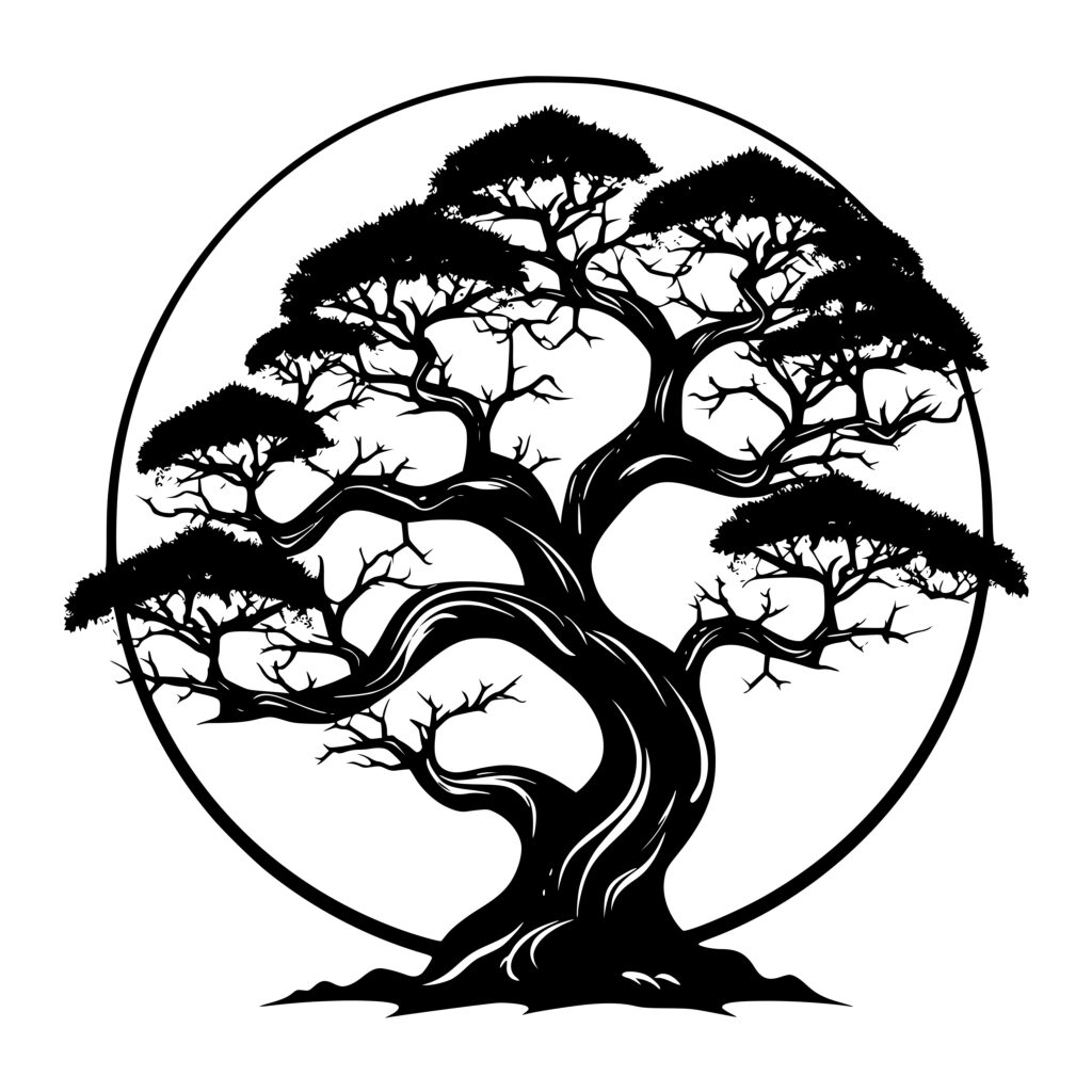 Svg Tree Circle Image For Cricut Silhouette Laser Machines