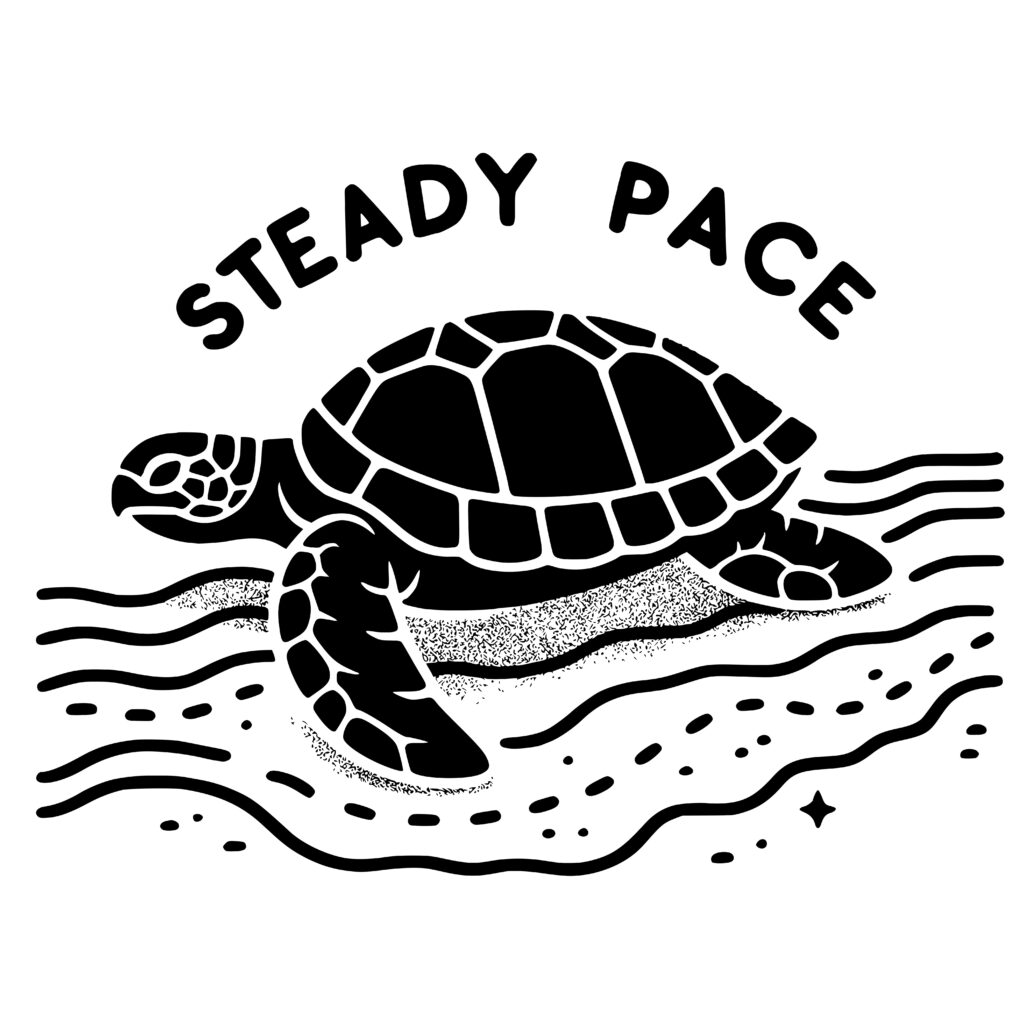 SVG File: Turtle's Steady Journey for Cricut, Silhouette, Laser