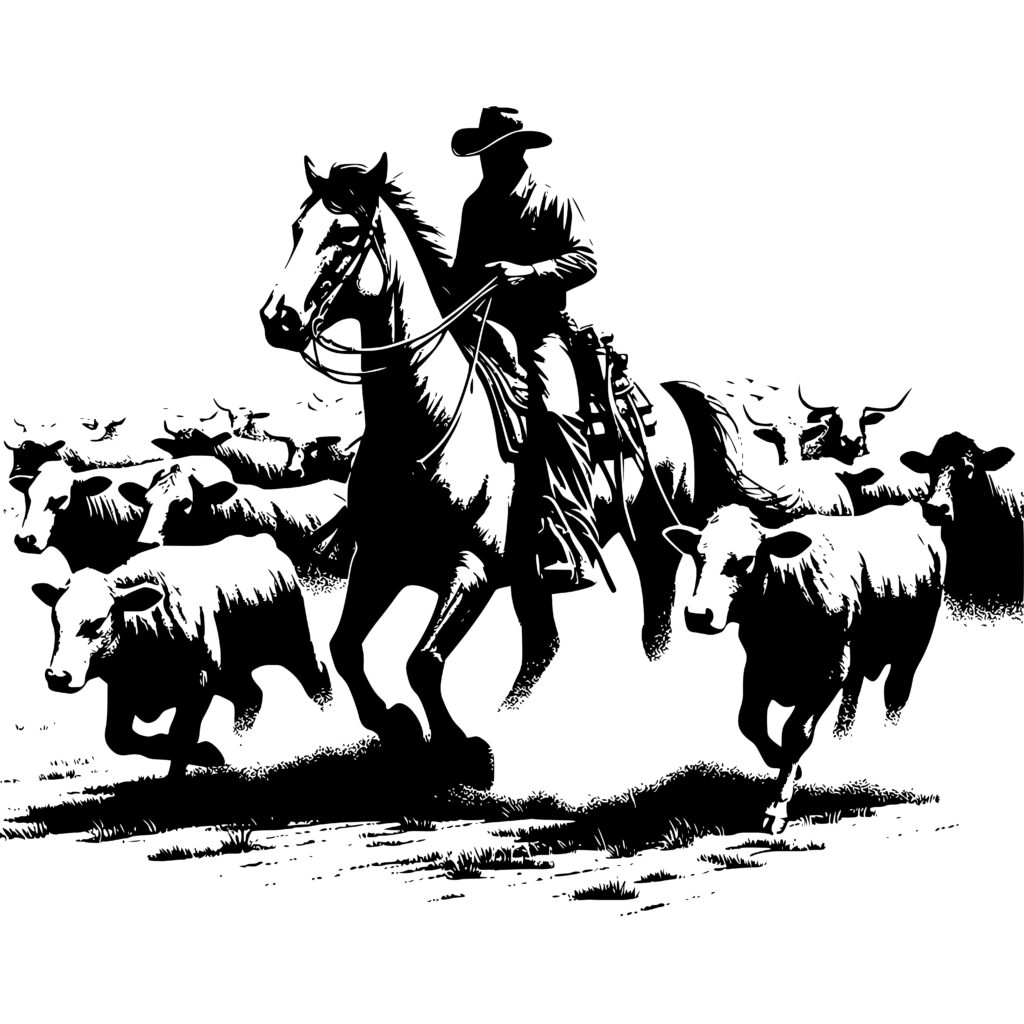 Cowboy Herding Cattle – Creative Meadow