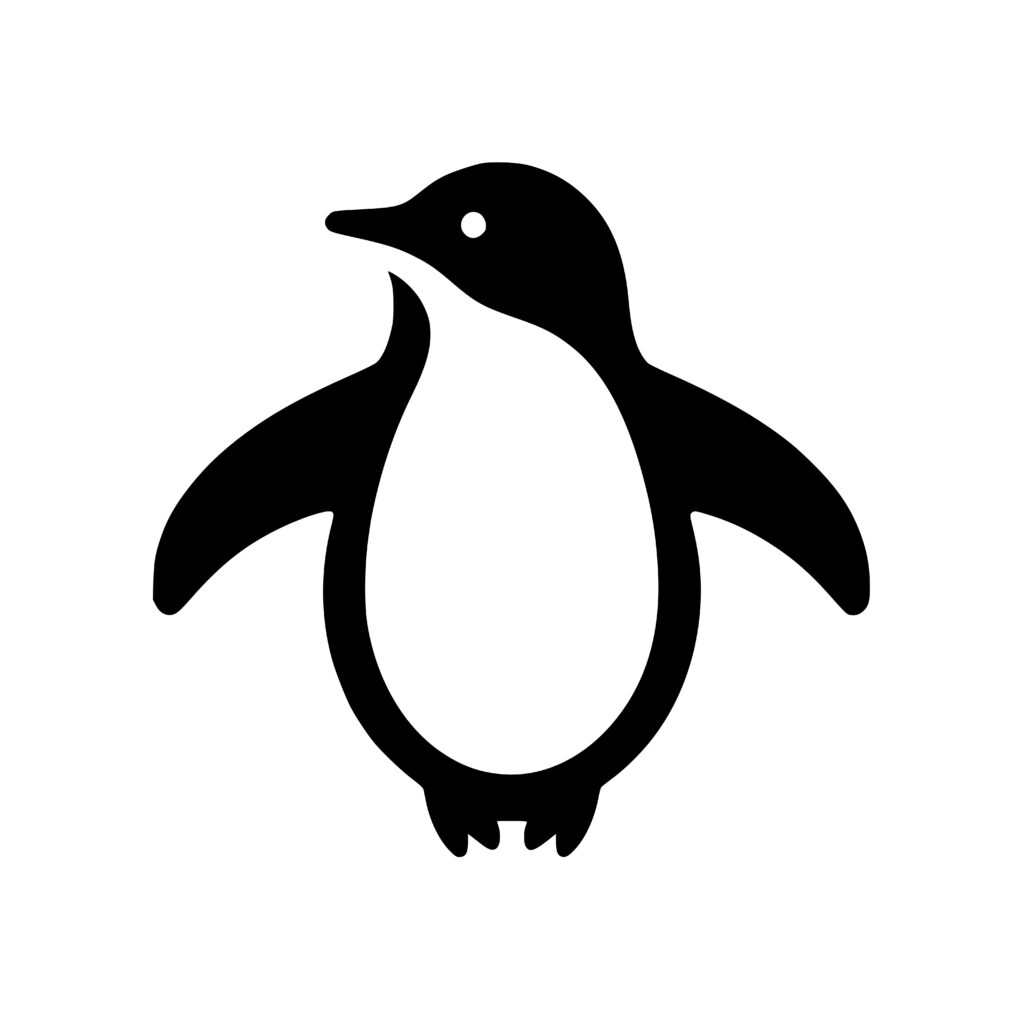 Minimal Penguin SVG File - Instant Download for Cricut, Silhouette, Laser