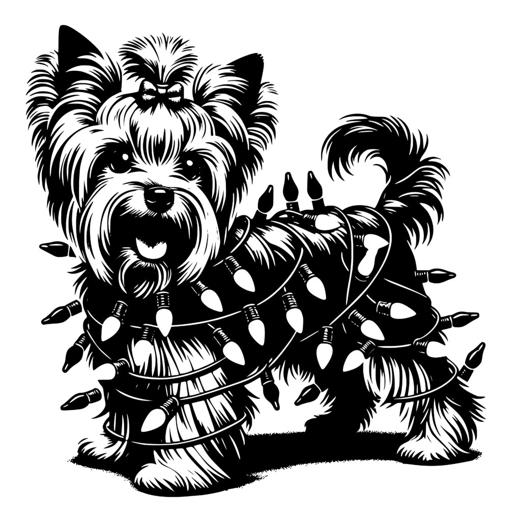 Christmas Yorkie Lights – Creative Meadow