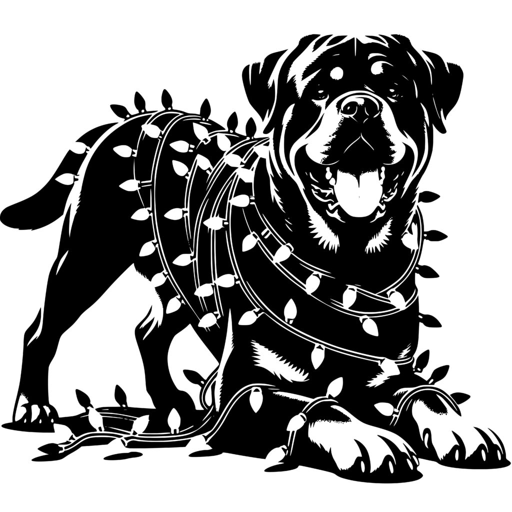 Rottweiler Christmas Lights – Creative Meadow