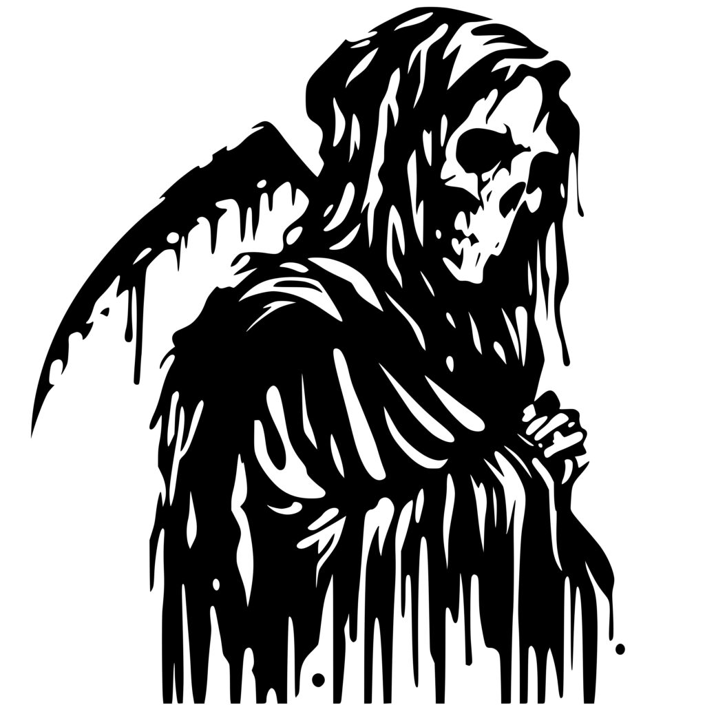 Grim Reaper Abstract SVG File for Cricut, Silhouette, and Laser Machines