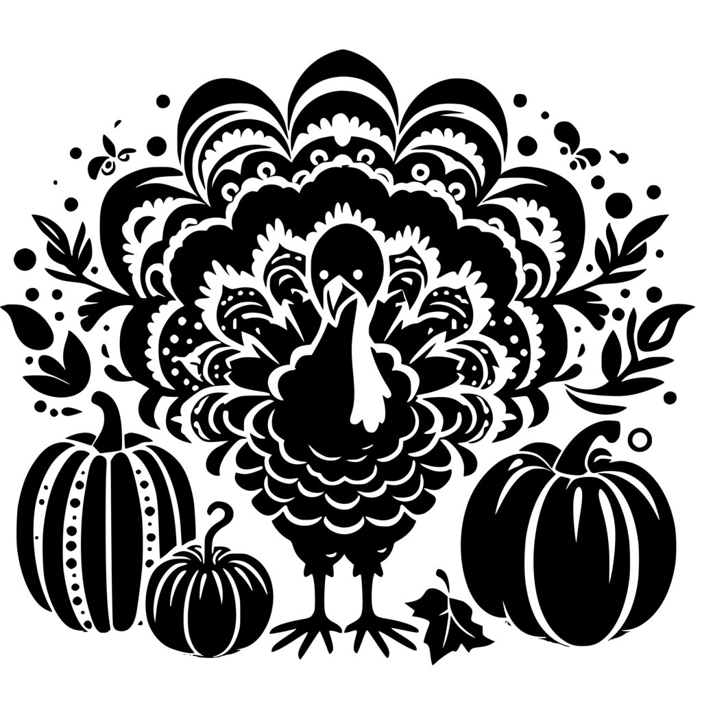 Turkey and Pumpkins – Creative Meadow