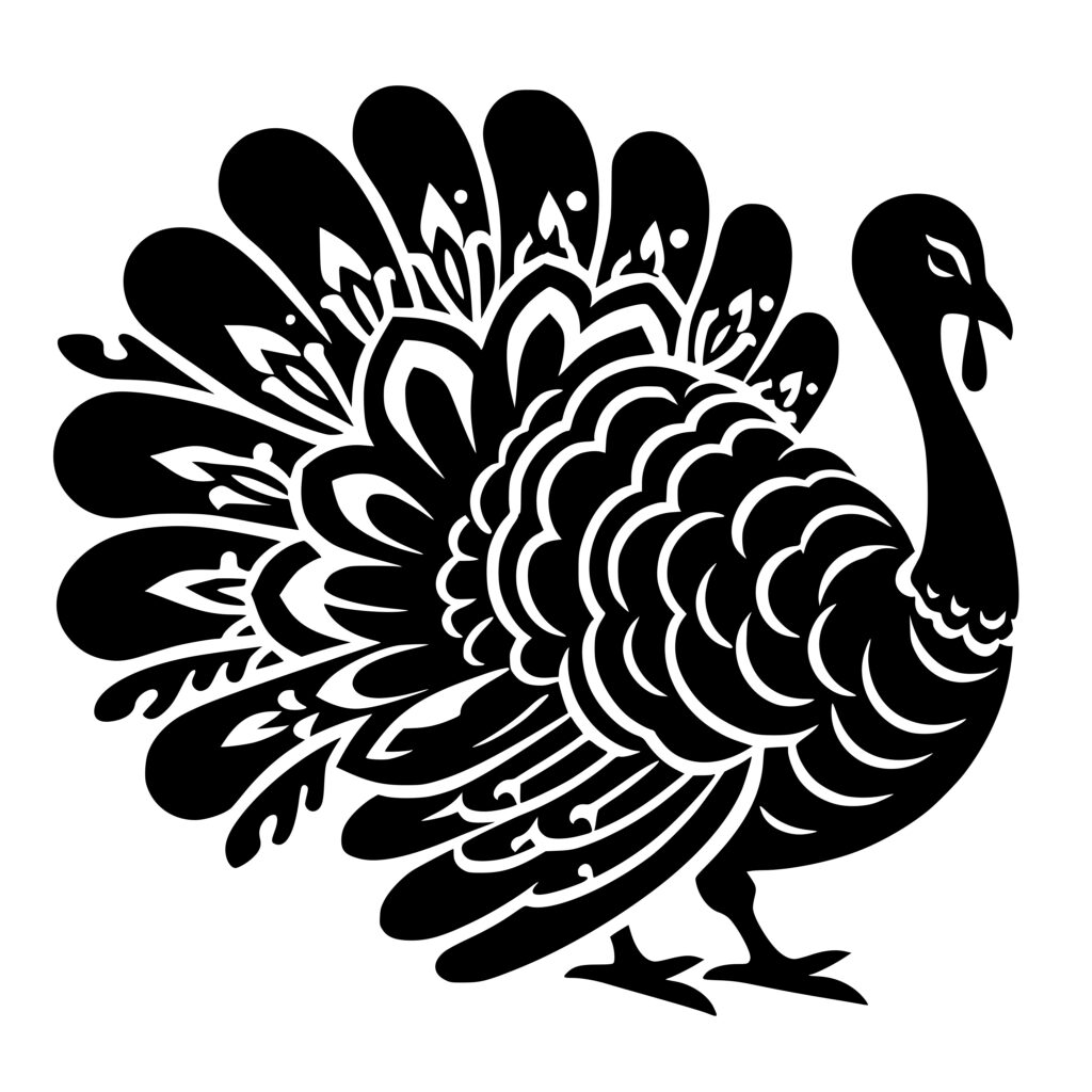 Thanksgiving Turkey SVG File for Cricut, Silhouette, and Laser Machines