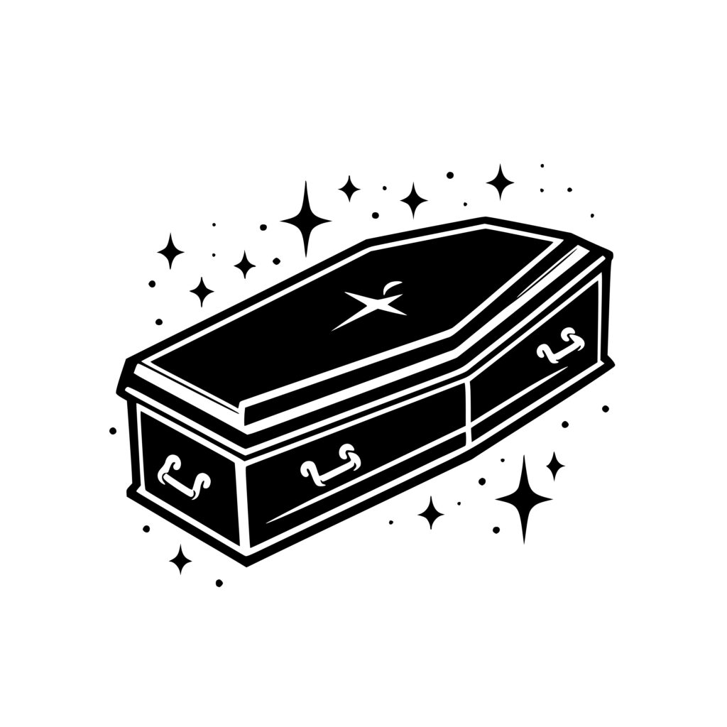 Starry Coffin SVG File for Cricut, Silhouette, Laser, and More