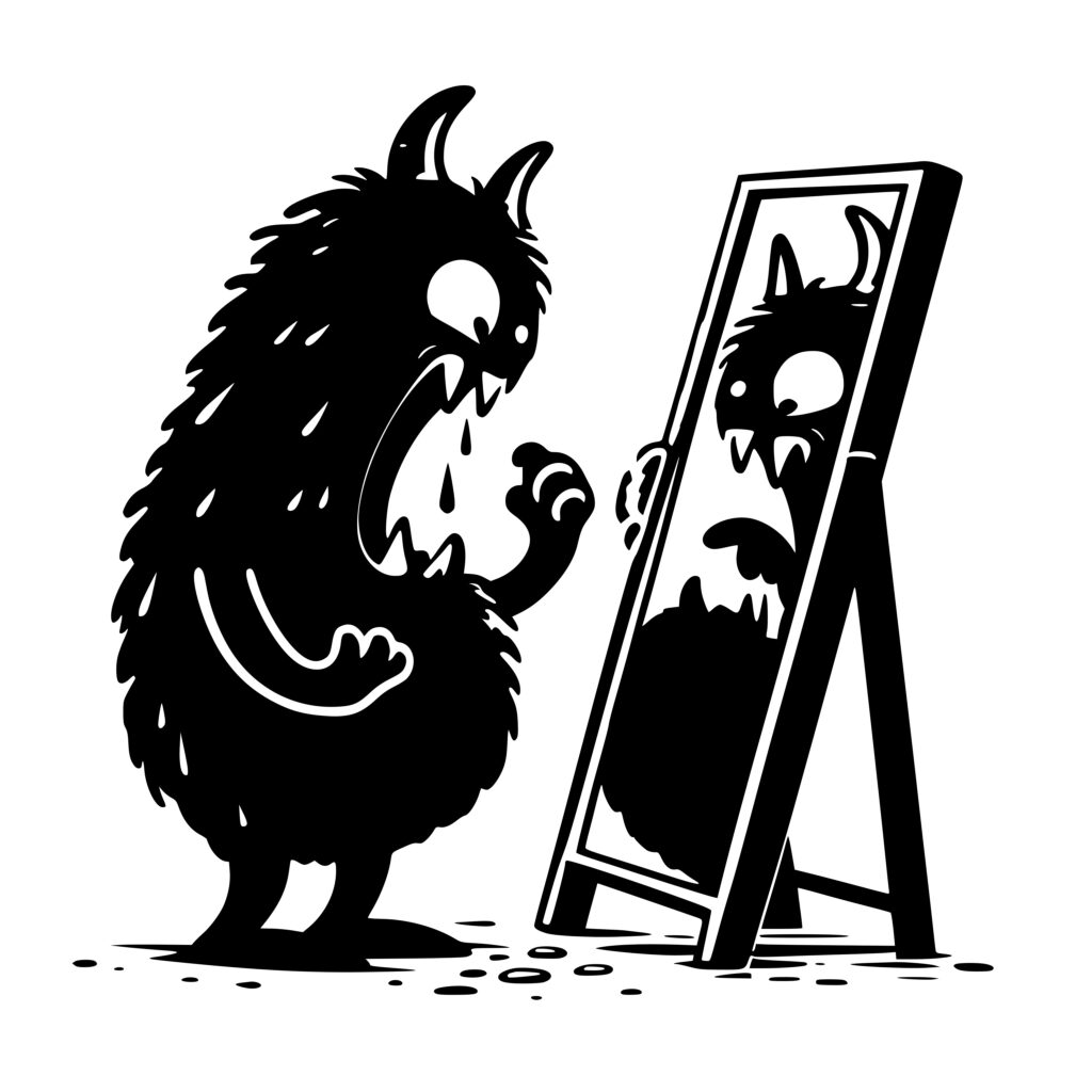 Monsters Scary Reflection SVG PNG DXF Instant Download for Cricut ...