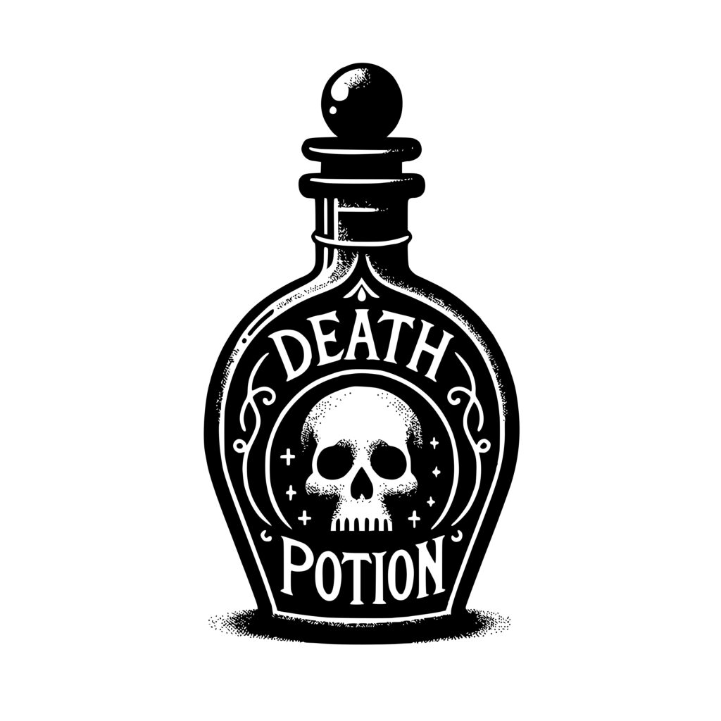 Skull Potion Bottle SVG File for Cricut, Silhouette, Laser Machines