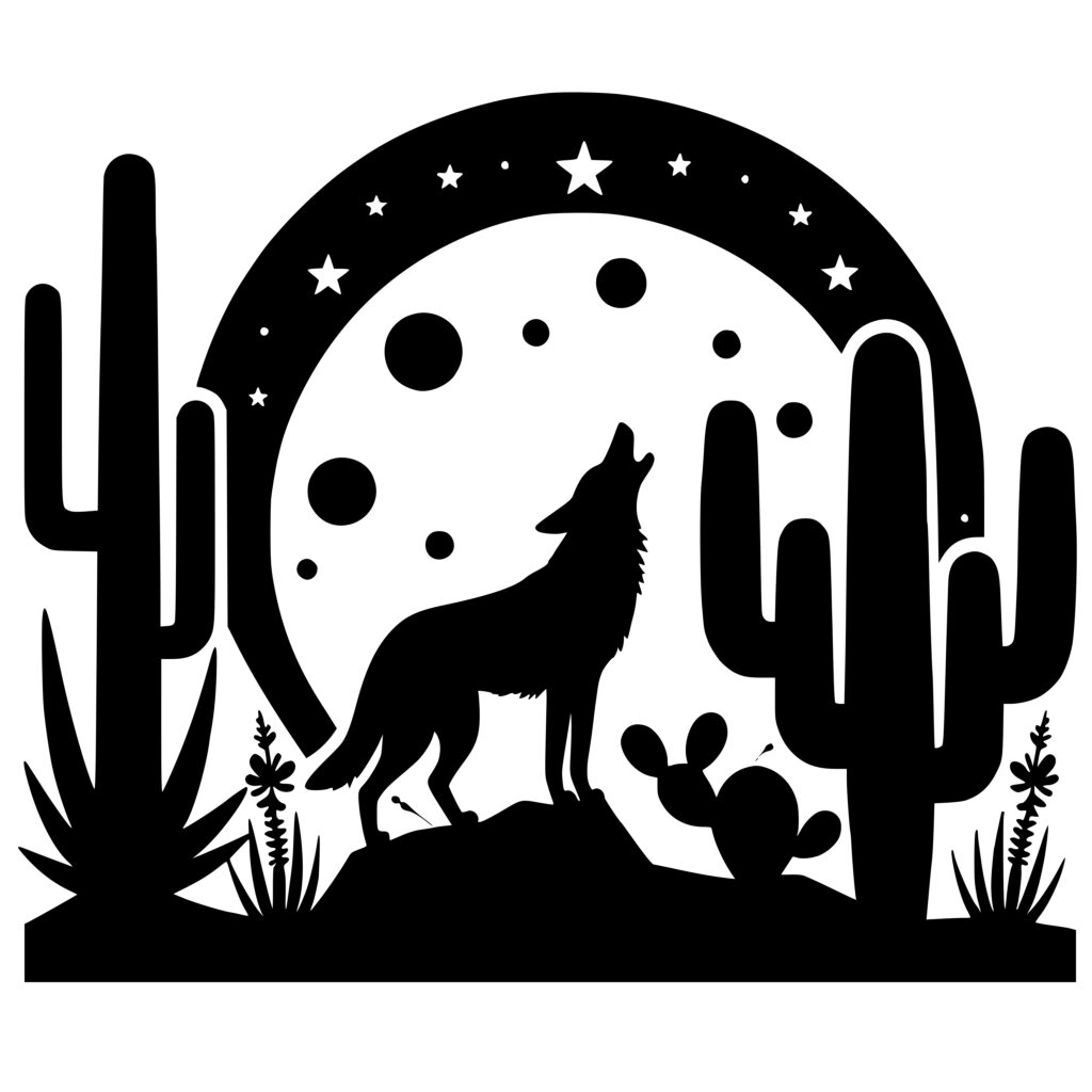 Moonlit Coyote Howl – Creative Meadow