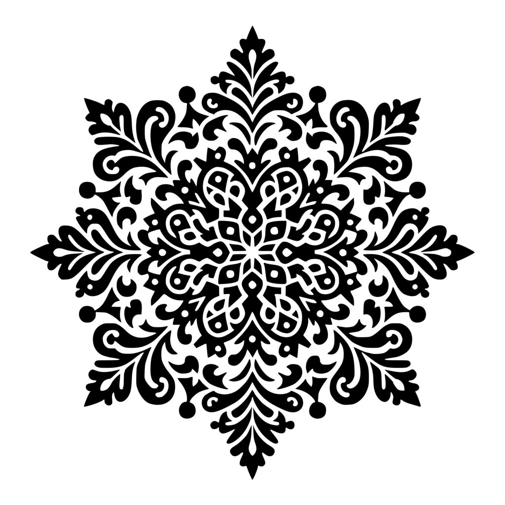 Ornate Snowflake SVG File: Instant Download for Cricut, Silhouette, Laser