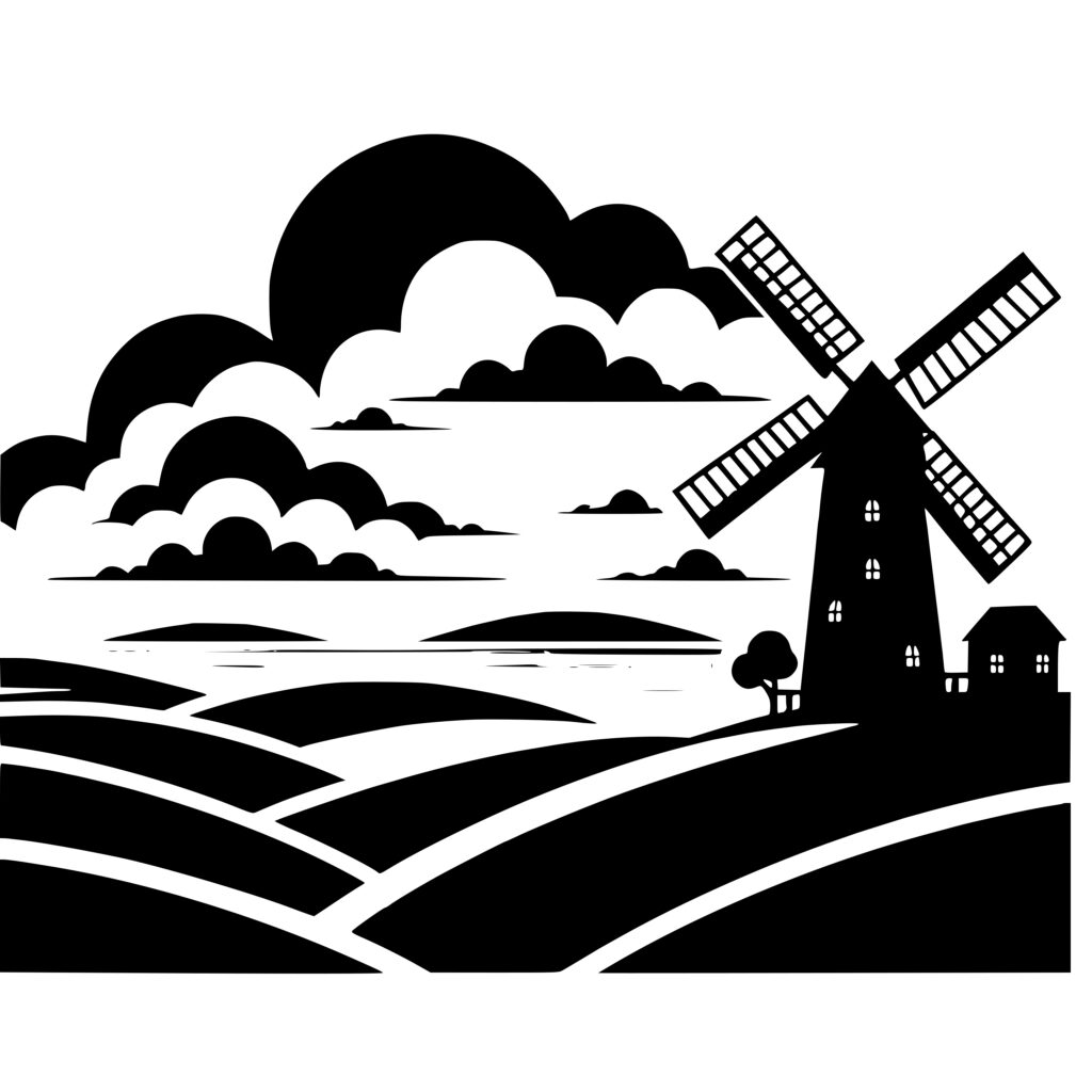 Hilltop Windmill SVG/PNG/DXF File | Cricut, Silhouette, Laser Machines Hilltop Windmill SVG/PNG/DXF File | Cricut, Silhouette, Laser Machines