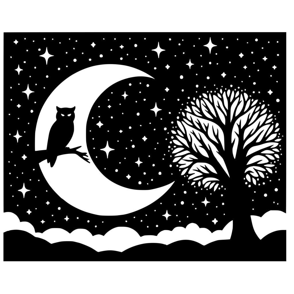 Moonlit Owl Perch – Creative Meadow