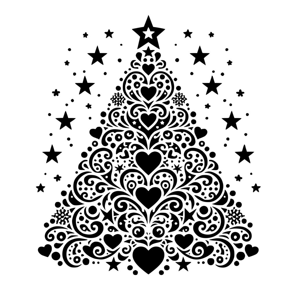 Festive Christmas Love SVG File for Cricut, Silhouette, and Laser Machines