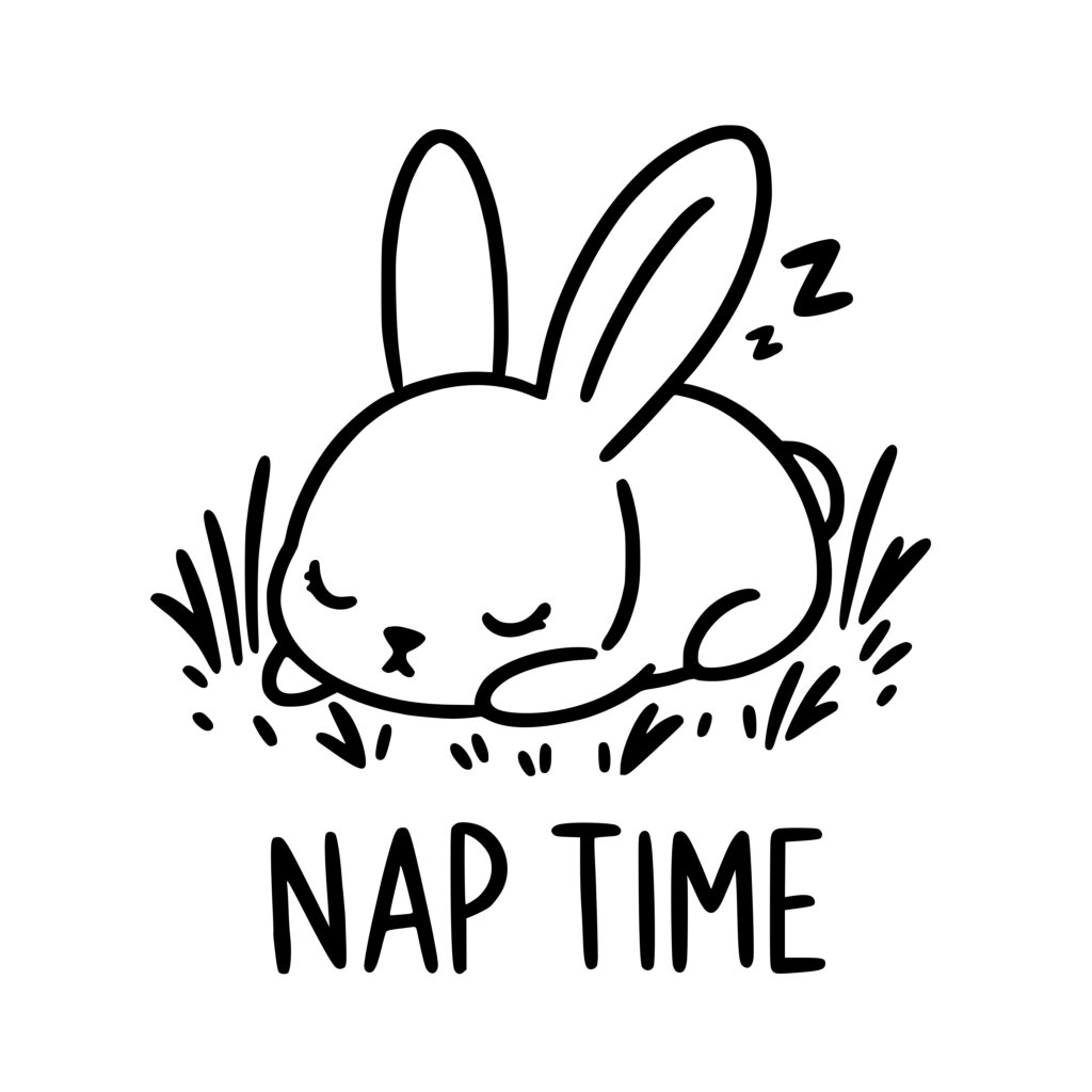 Sleepy Bunny SVG File for Cricut, Silhouette, and Laser Machines
