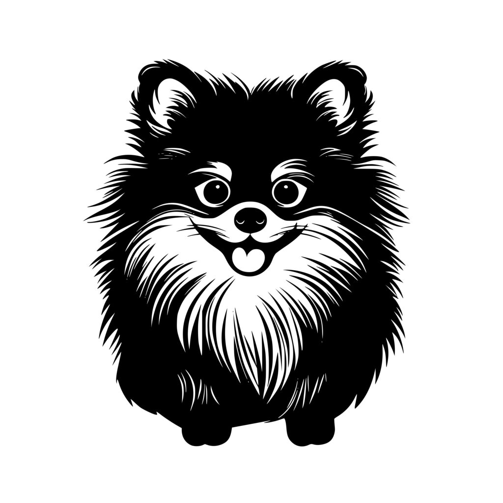 Pomeranian Pup SVG Image for Cricut, Silhouette, and Laser Machines