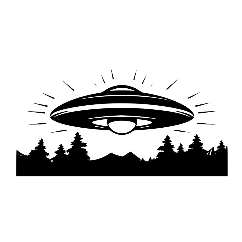 UFO Landing SVG Image for Cricut, Silhouette & Laser Machines