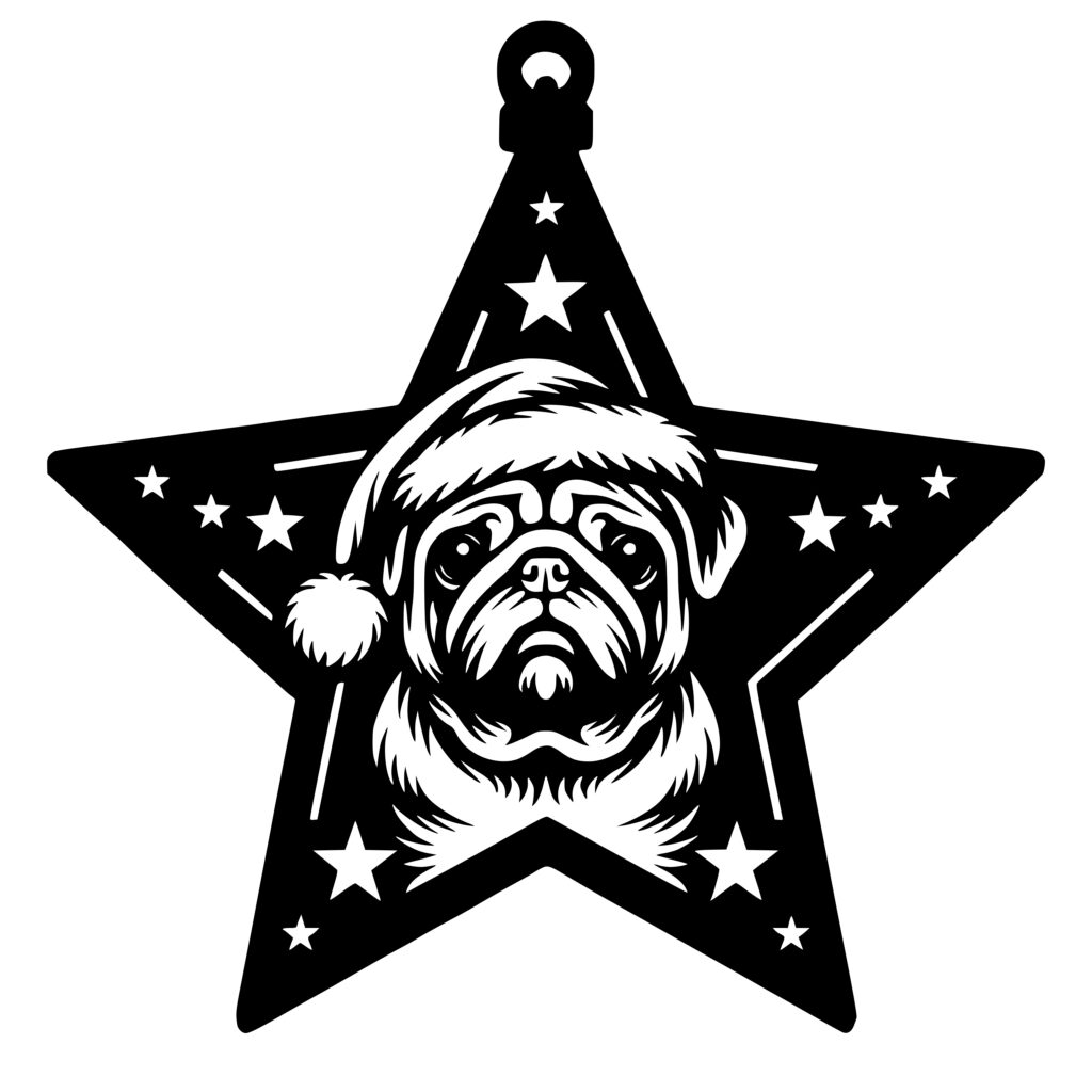 Santa Pug Star – Creative Meadow