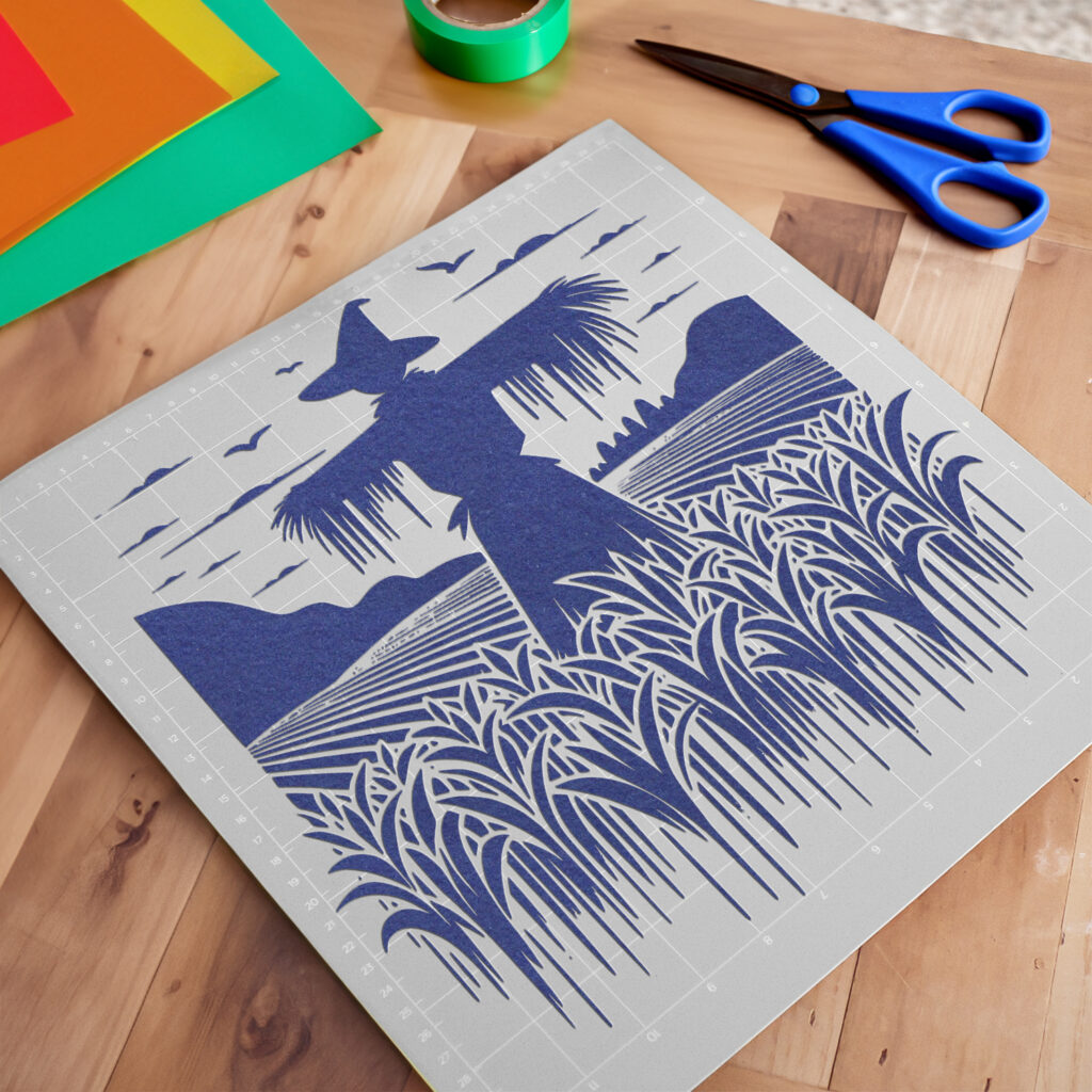Scarecrow Solitude SVG File for Cricut, Silhouette, Laser Machines