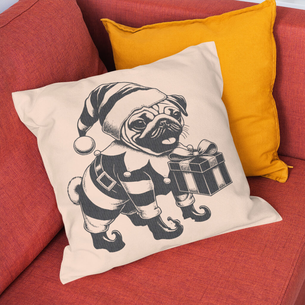 Present Elf Pug – Creative Meadow