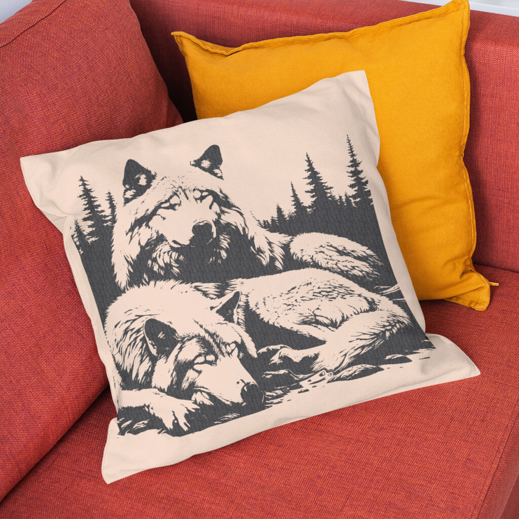 Vintage Wolves in Forest – Creative Meadow