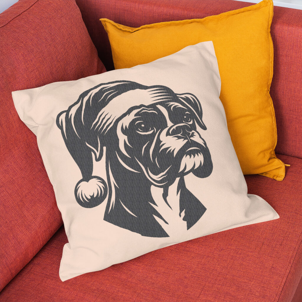 Santa Boxer Pup – Creative Meadow