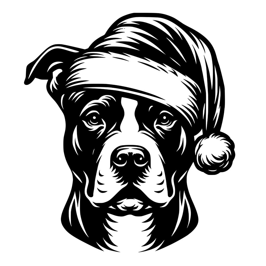 Santa Hat Pit Bull – Creative Meadow
