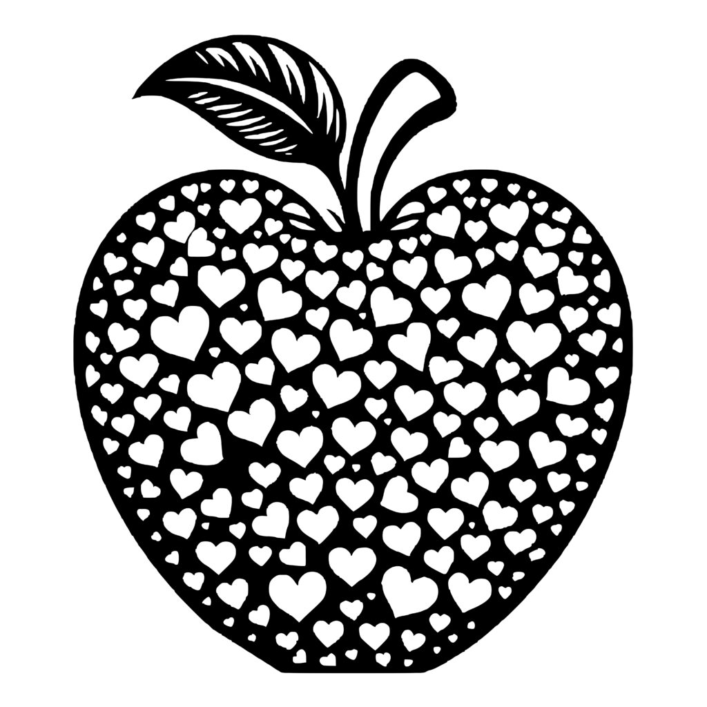 Apple Hearts SVG File: Instant Download for Cricut, Silhouette, Laser ...