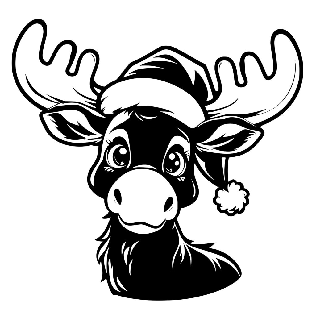 Holiday Moose SVG: Instant Download for Cricut, Silhouette, Laser Machines