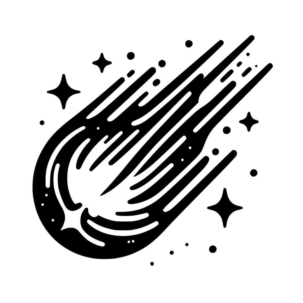 Cosmic Comet SVG Design for Cricut, Silhouette, Laser Machines