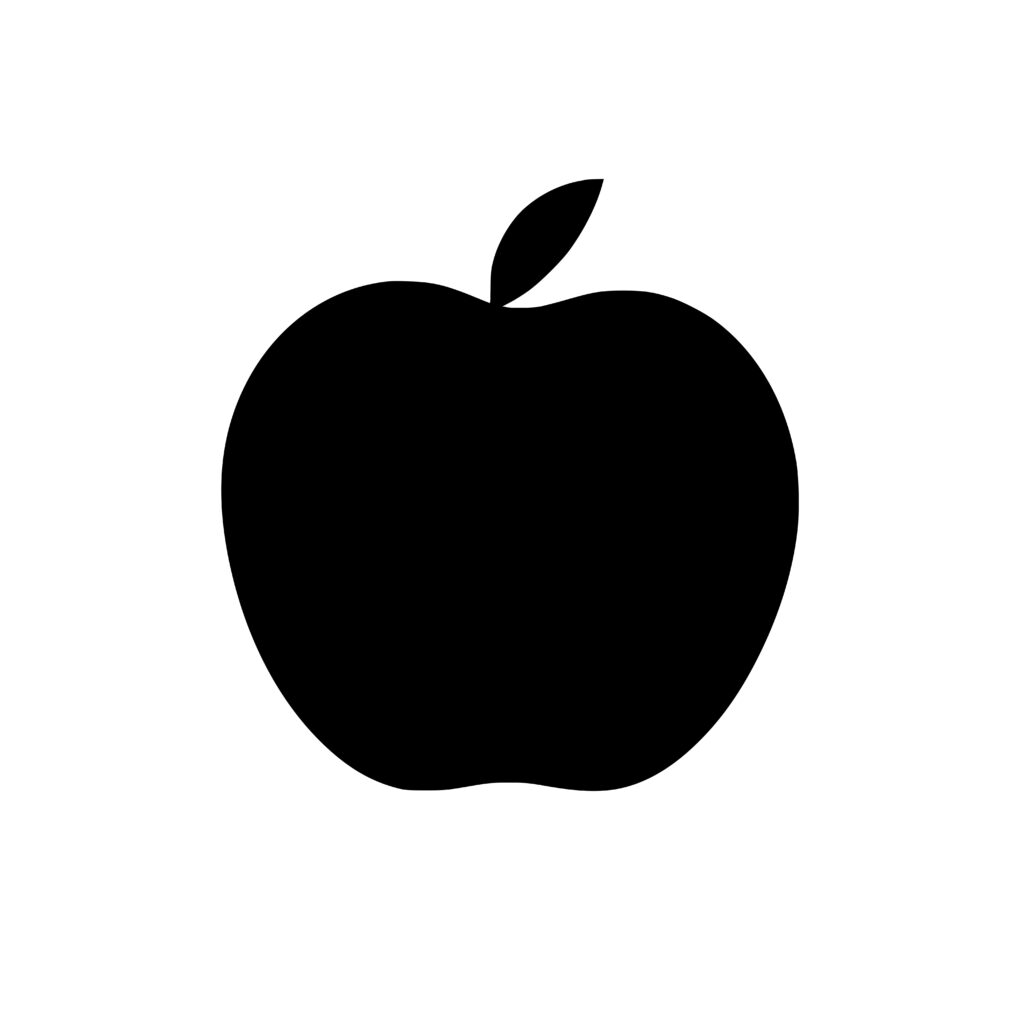 Apple Silhouette Design for Cricut, Silhouette & Laser Machines
