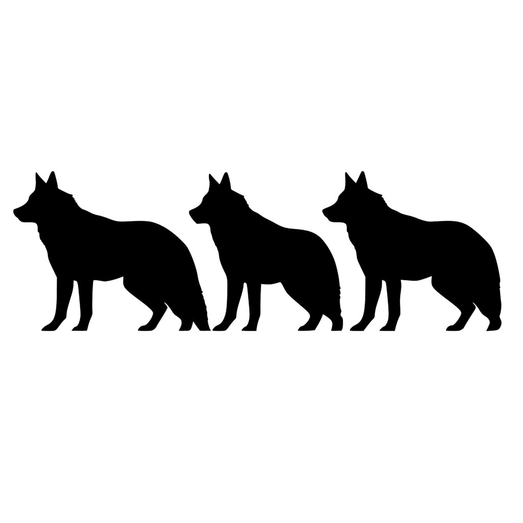 Wolf Trio Design for Cricut, Silhouette, Laser Machines - SVG, PNG