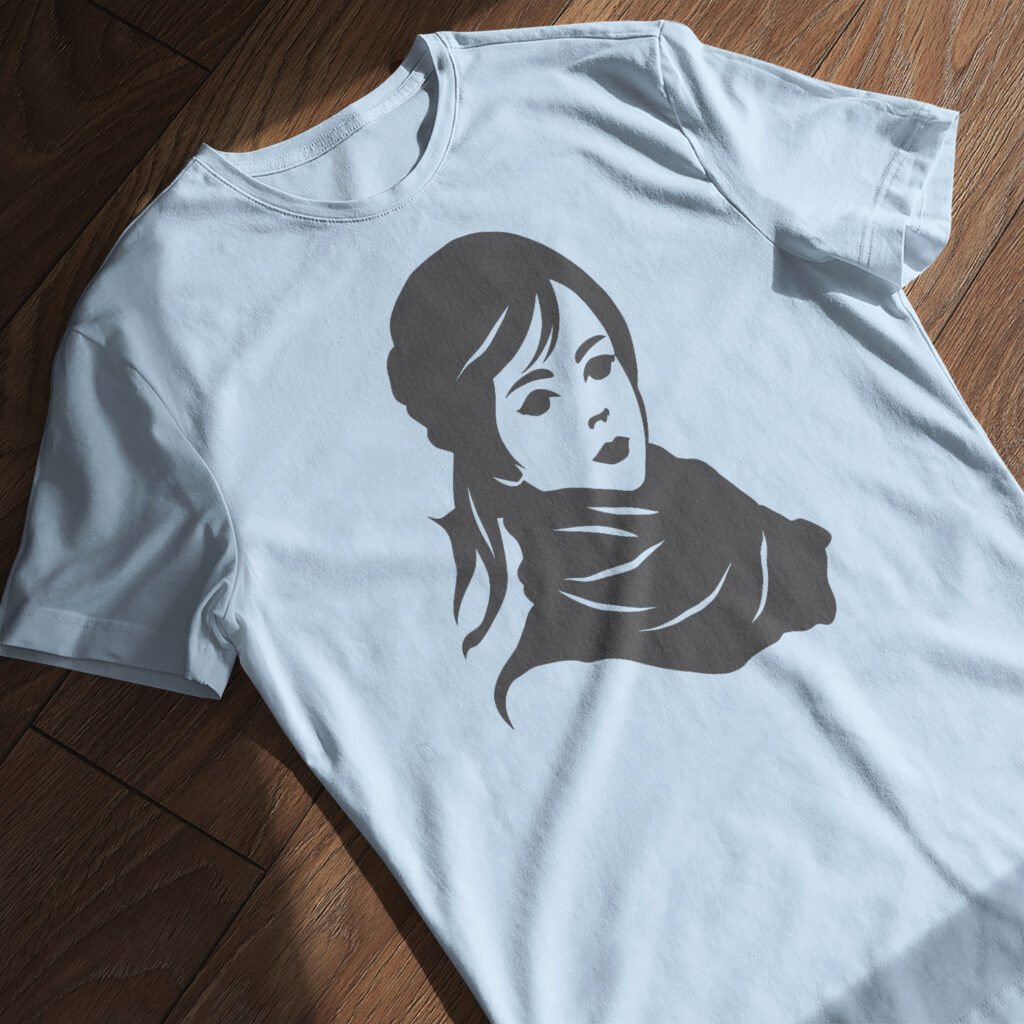 Instant Download Woman with Scarf SVG/PNG/DXF for Cricut, Silhouette ...