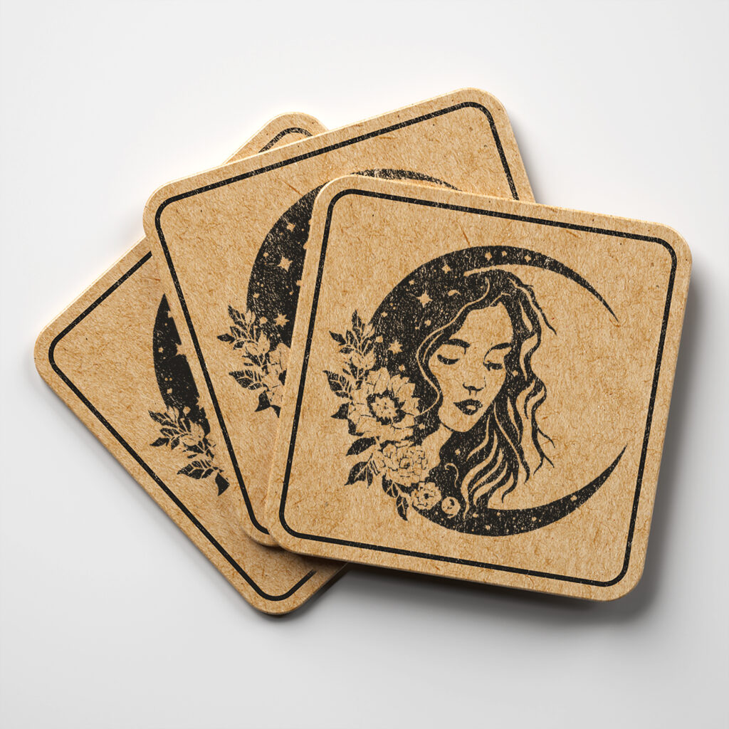 Mystic Moon Maiden with Flowers – Creative Meadow