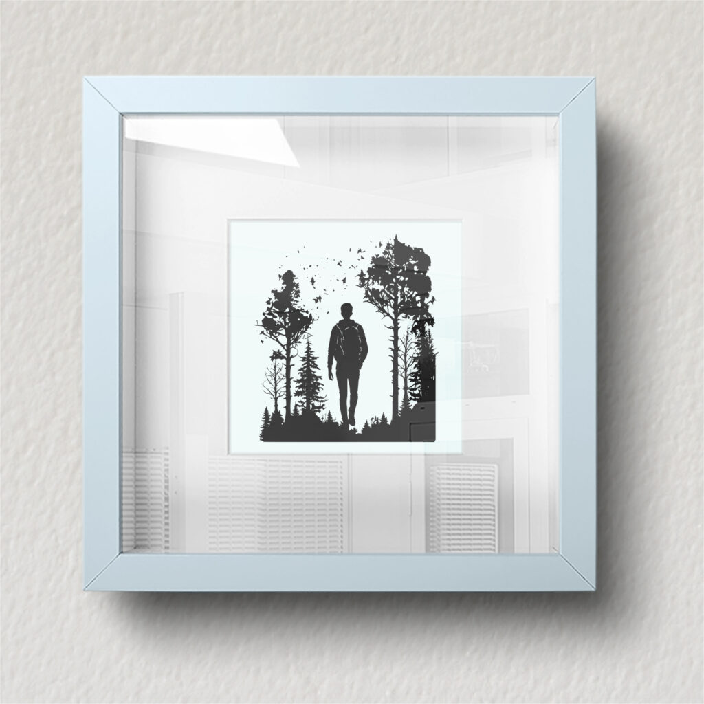 Man Walking through Treeline – Creative Meadow
