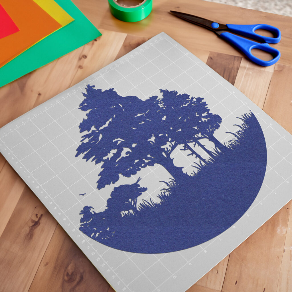 Nature-inspired Tree in Valley SVG File for Cricut, Silhouette, Laser ...