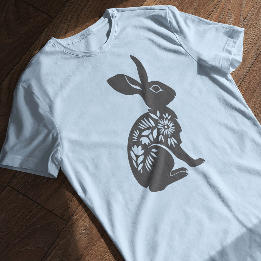 Rabbit with Floral Design – Creative Meadow