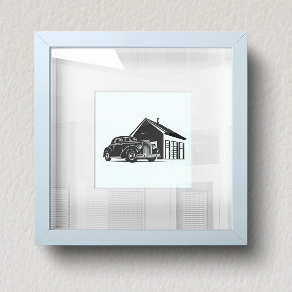 Classic Car Outside Garage – Creative Meadow