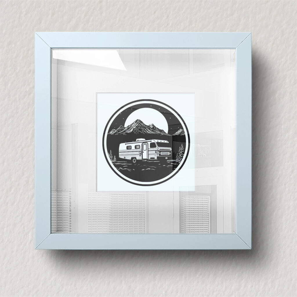 Parked Camper with Scenic View – Creative Meadow