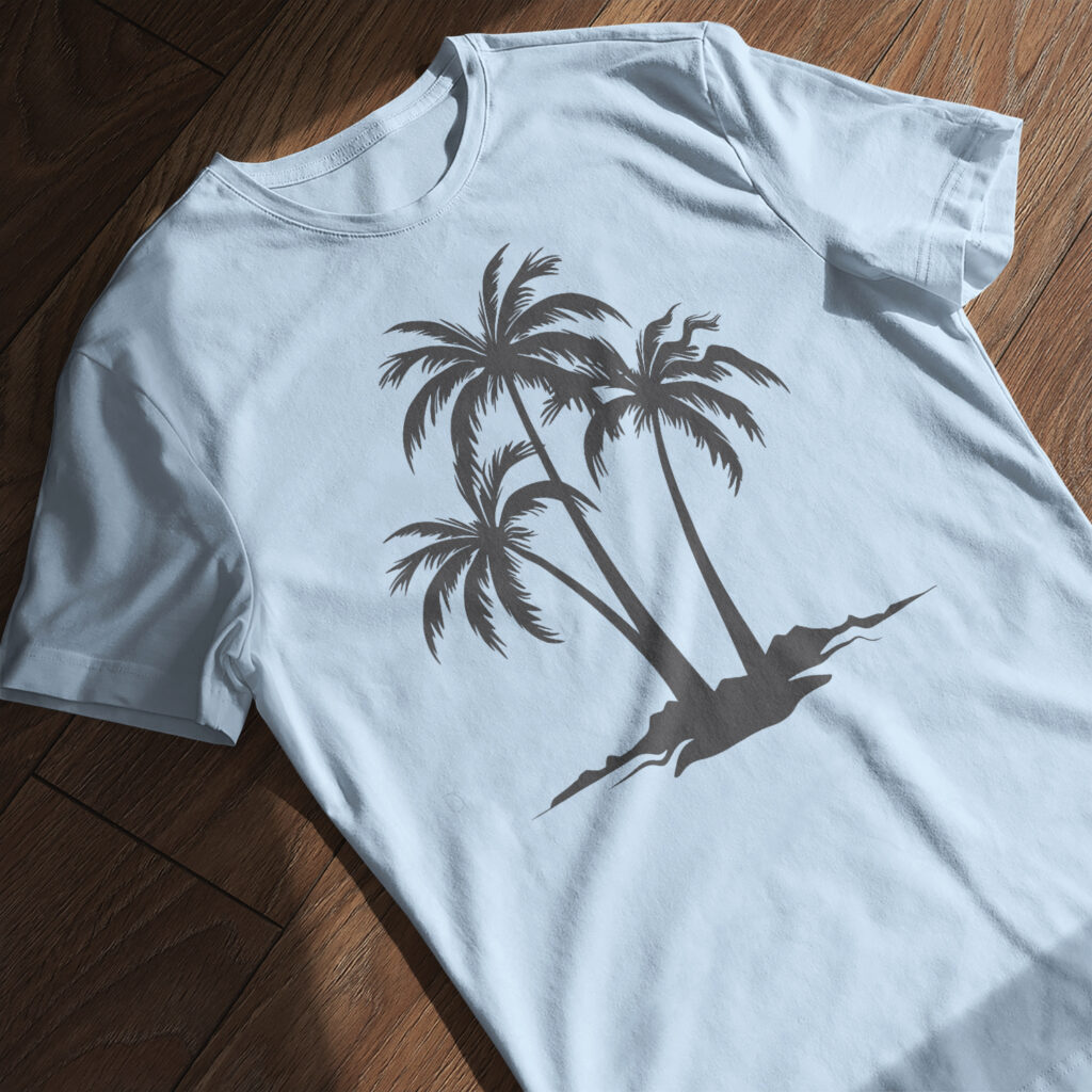 Beachfront Palm Trees: SVG File for Cricut, Silhouette, Laser Machines