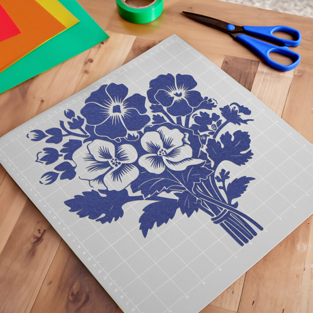 Bouquet of Geraniums: SVG File for Cricut, Silhouette, Laser Machines