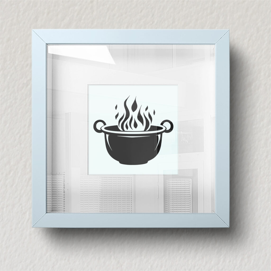 Flaming Cauldron SVG File for Cricut, Silhouette, Laser Machines