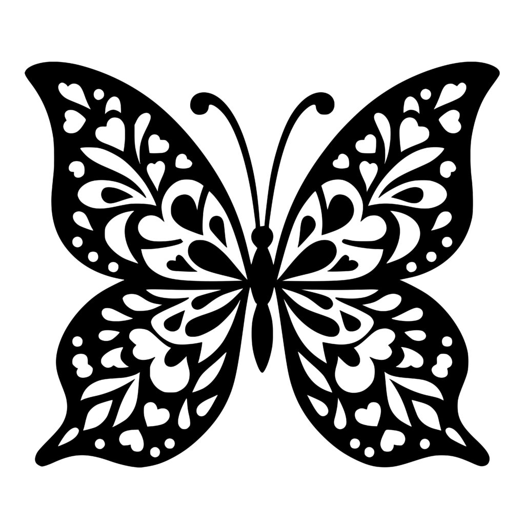 Decorative Butterfly Graphic - SVG, PNG for Cricut, Silhouette