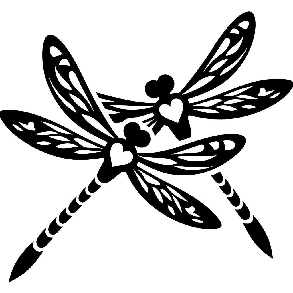 Loving Dragonflies Design for Cricut, Silhouette, Laser SVG PNG
