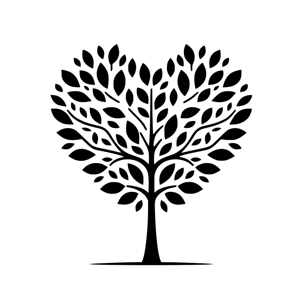 Heart Shaped Tree SVG Design for Cricut, Silhouette, Laser Machines
