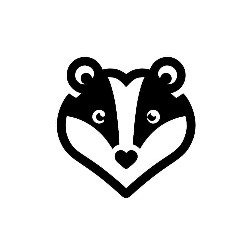 Heart Badger SVG: Cricut, Silhouette, Laser Cut Design Download