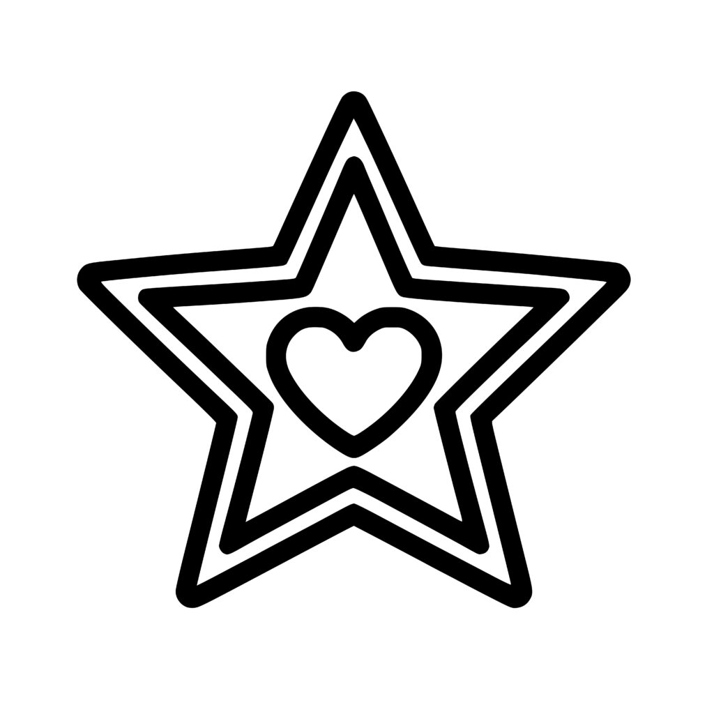 Star Love Design | SVG, PNG, DXF for Cricut & Silhouette