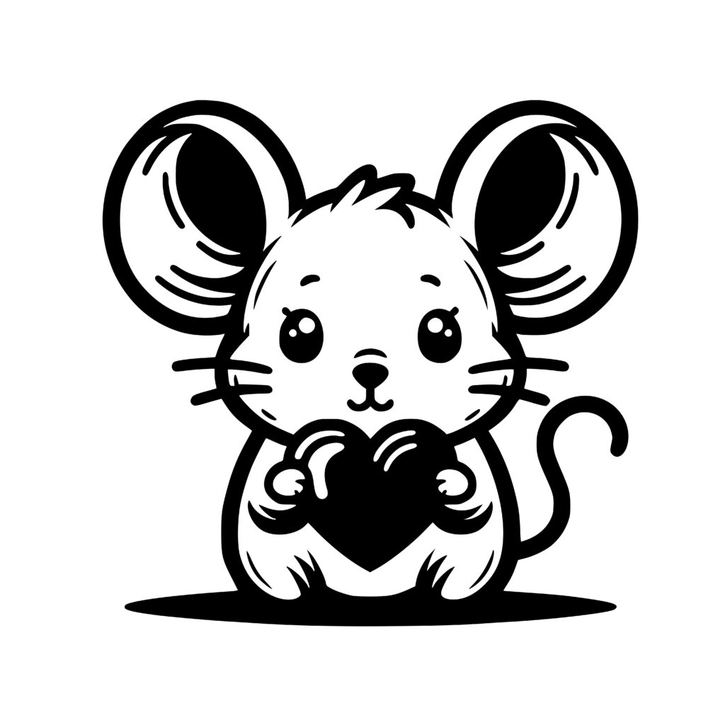 Cute Mouse Love SVG Design for Cricut, Silhouette, Laser Machines