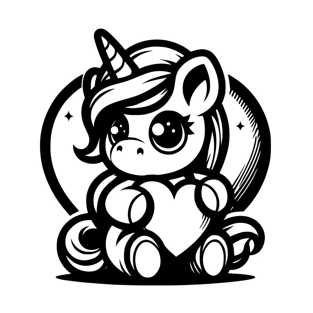 Unicorn Heart SVG for Cricut, Silhouette, Laser Machines - Instant Download