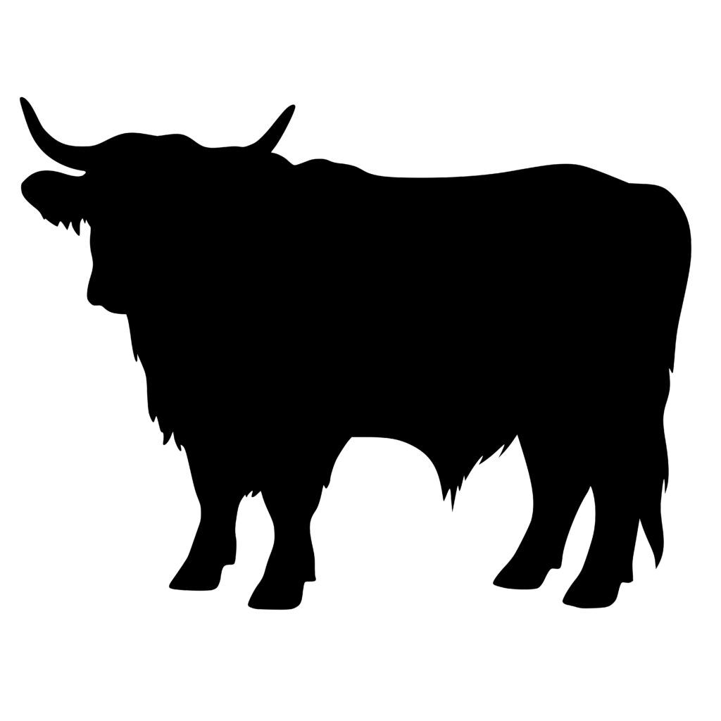 Highland Cow Silhouette – Creative Meadow