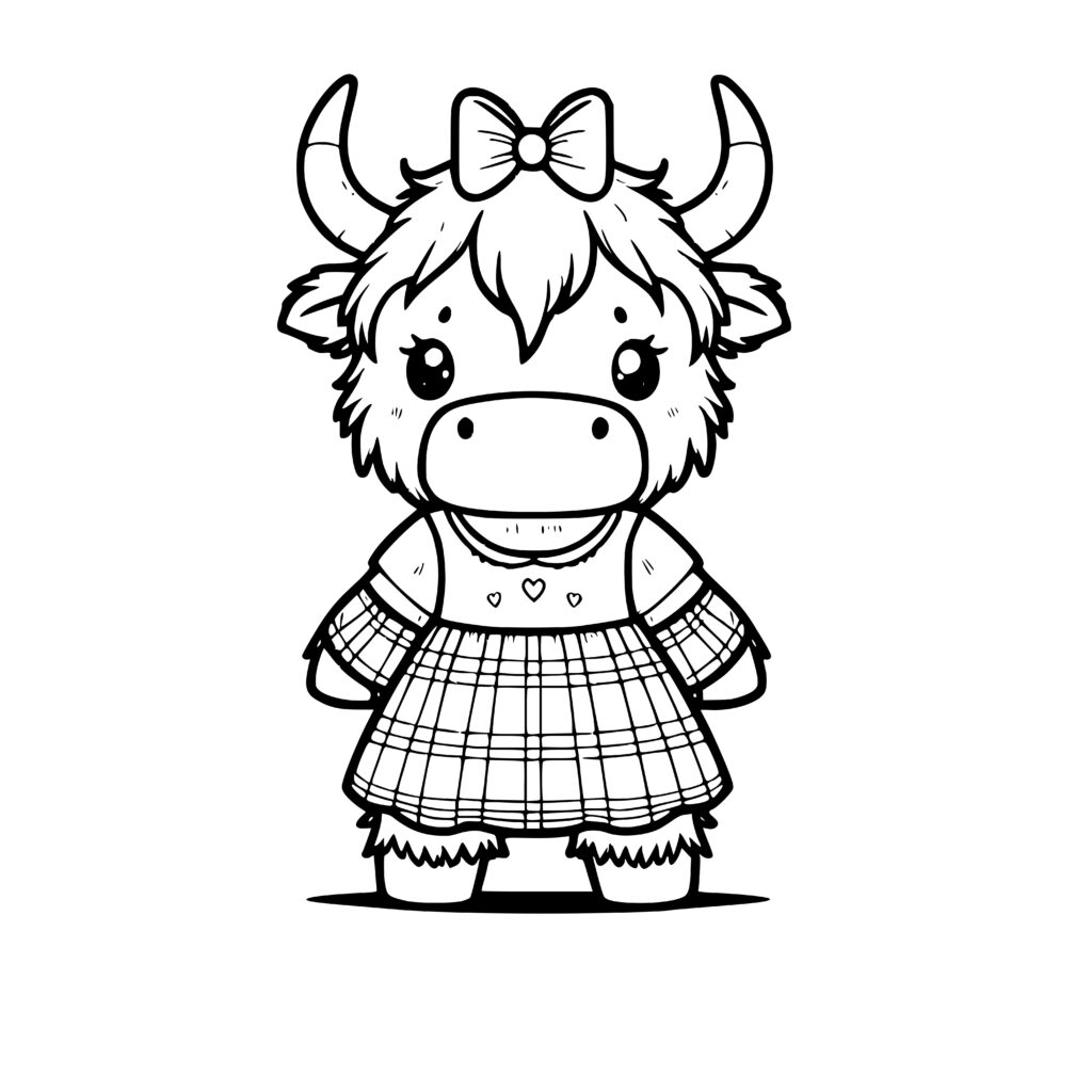 Sassy Highland Cow SVG Design for Cricut, Silhouette & Laser